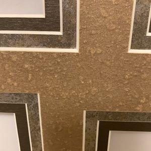 Accents | Custom Made Collage Cut Mats And Frame With Gold Rope Filet ...